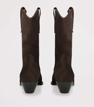 Isabel Marant Étoile Suede Duerto Cowboy Boots - Brown