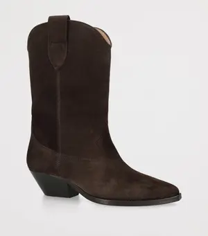 Isabel Marant Étoile Suede Duerto Cowboy Boots - Brown