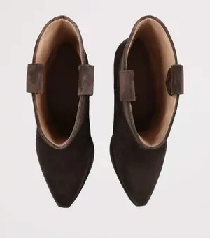 Isabel Marant Étoile Suede Duerto Cowboy Boots - Brown