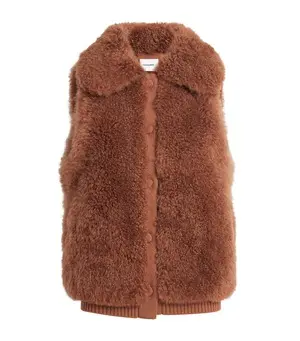 YVES SALOMON Cashmere Shearling-knitted Gilet