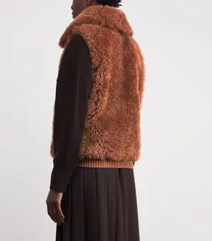 YVES SALOMON Cashmere Shearling-knitted Gilet