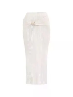 Manière De Voir Asymmetric Draped Midaxi Skirt With Hardware Detail