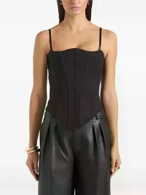 Manière De Voir Scarlett Lace-up Corset - Black