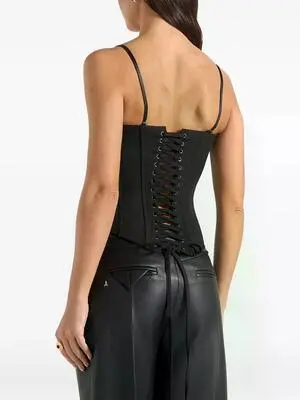 Manière De Voir Scarlett Lace-up Corset - Black