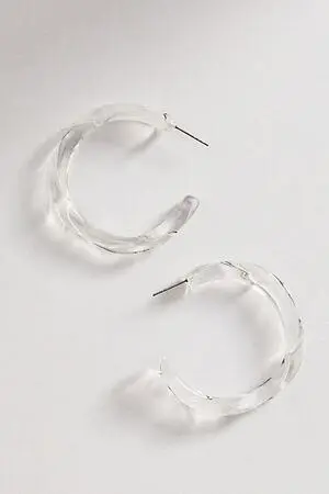 Anthropologie Resin Hoop Earrings