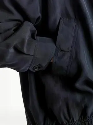 Prada Washed Silk Jacket With Triangle Logo