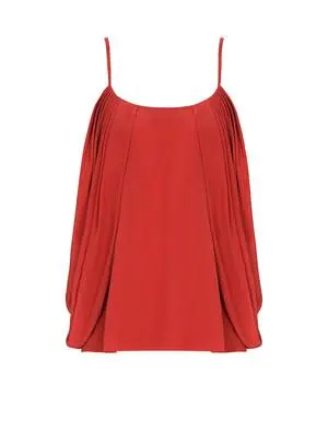 Balmain Draped Silk Crepe Top