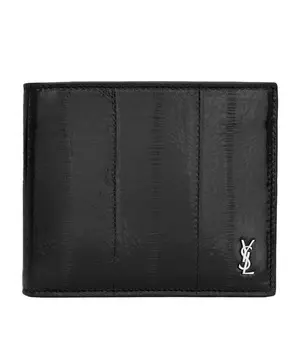 Saint Laurent Leather Bifold Wallet - Black