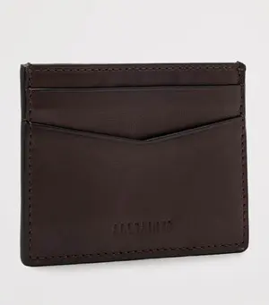 ALLSAINTS Leather Delph Cardholder - Brown