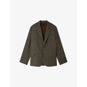 Soeur Checked Wool-blend Blazer - Marron/vert