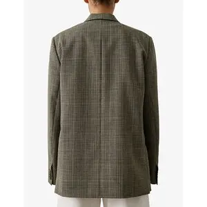 Soeur Checked Wool-blend Blazer - Marron/vert