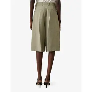 Soeur Imogen Wide-leg Cotton-poplin Shorts - Amande