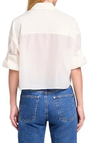 TWP Ruffle Crop Shirt