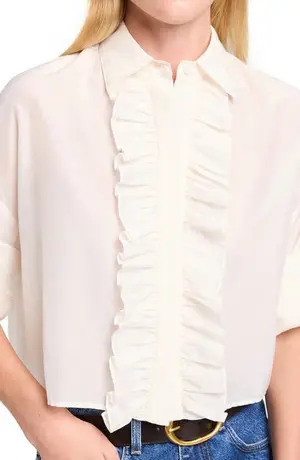 TWP Ruffle Crop Shirt