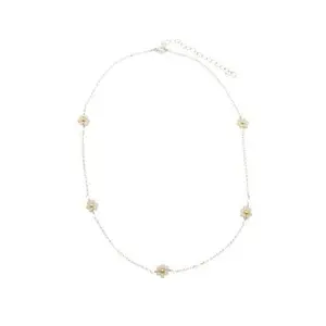 ALEGRIA ACCESSORIES Daisy Crystal Necklace - Silver