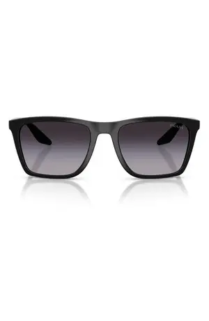 Prada 56mm Pillow Sunglasses - Black/grey Gradient