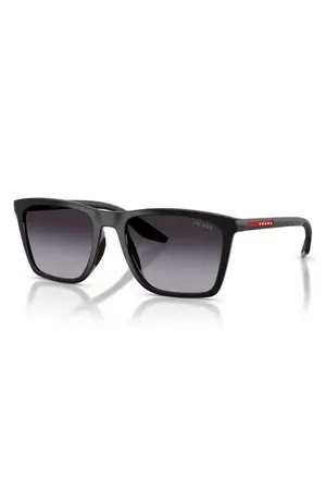 Prada 56mm Pillow Sunglasses - Black/grey Gradient