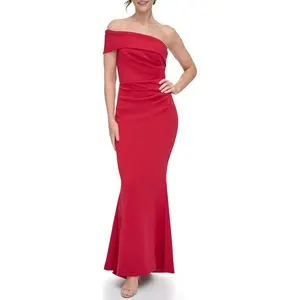 Eliza J Eliza J One-Shoulder Gown Ruby Red