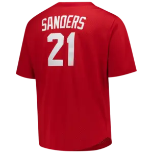 Mitchell & Ness Deion Sanders Cincinnati Reds Cooperstown Mesh Batting Practice Jersey