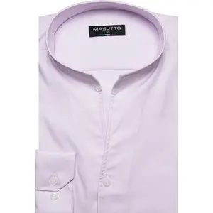MASUTTO Tonali Tulip Stand Up Collar Long Sleeve Shirt - Lavander