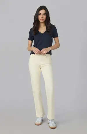 LOLA DENIM Denver High-rise Straight Jeans
