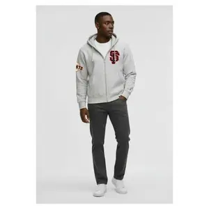 Champion San Francisco Giants Reverse Weave Chenille Full-zip Hoodie - Gray