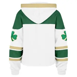 '47 Boston Bruins Mclucky Cropped Lacer Hoodie
