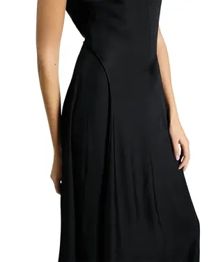 Theory Draped Midi Dress - Black