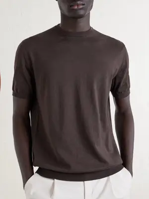 Boglioli Garment-dyed Cotton T-shirt - Brown