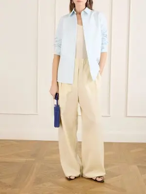 JIL SANDER Tangle Leather Shoulder Bag - Blue