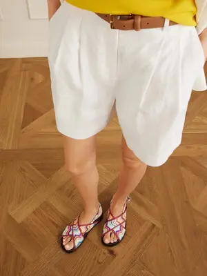 Missoni Allan Striped Leather-trimmed Lurex Sandals - Multi
