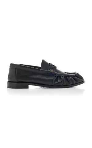 Saint Laurent Leather Loafer - Black