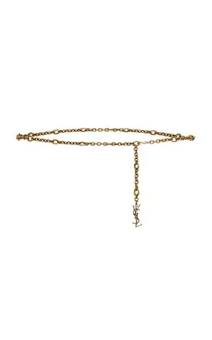 Saint Laurent Cassandre Chain Belt - Gold