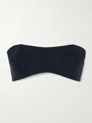AGOLDE Maria Mcmanus Organic And Recycled-denim Bandeau Top - Black