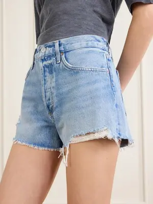 AGOLDE Parker Distressed Denim Shorts