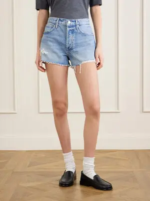 AGOLDE Parker Distressed Denim Shorts
