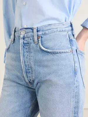 AGOLDE 90s Pinch Waist Cropped Jeans - Blue