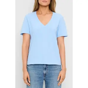 Michael Stars Daria Classic V-neck T-shirt - Sky