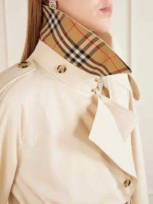 Burberry Fitzrovia Belted Cotton-gabardine Trench Coat