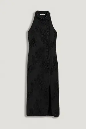 NOCTURNE Jacquard Halterneck Midi Dress
