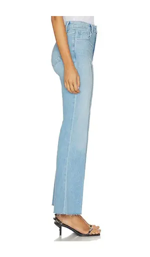 Paige Marlow Skimmer Flare Jeans With Undone Hem - Santorini Sky