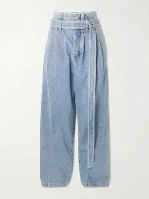 AGOLDE Maria Mcmanus Corset Belted Jeans - Blue