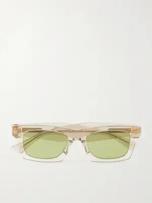 Bottega Veneta Square-frame Recycled-acetate Sunglasses - Neutrals
