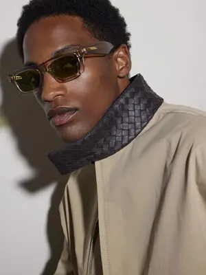 Bottega Veneta Square-frame Recycled-acetate Sunglasses