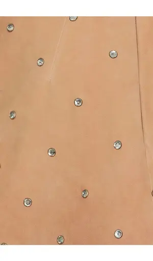 UNDERSTATED LEATHER Liv Studded Halterneck Dress