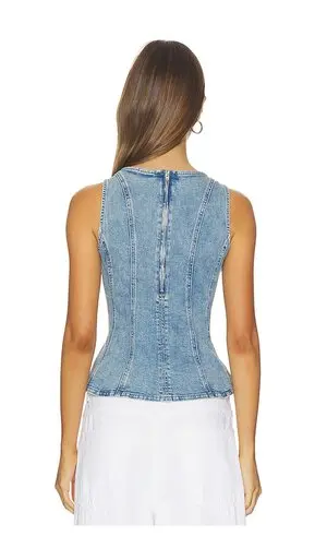 LEVI'S Leighton Peplum Top - Blue