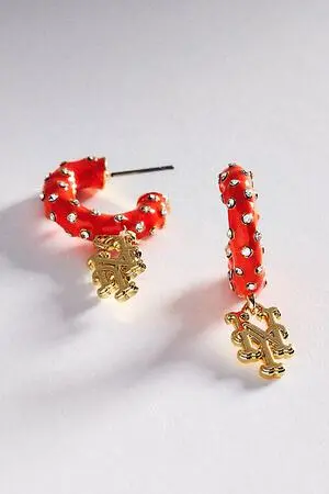 Baublebar Mlb Enamel Hoop Earrings - Mets