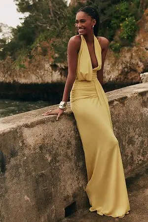 chinese dress ladies Deme by Gabriella Bloom Draped Maxi Dress