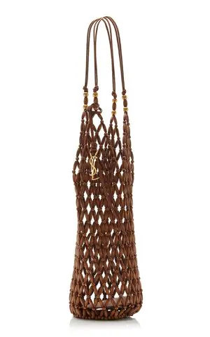 Saint Laurent Beaded Bucket Bag - Brown