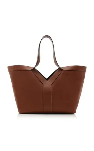Saint Laurent Small Y Leather Tote - Brown